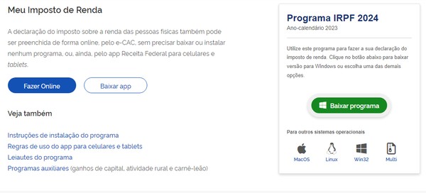 Como baixar o programa do Imposto de Renda 2024 | Imposto de Renda 2024 ...
