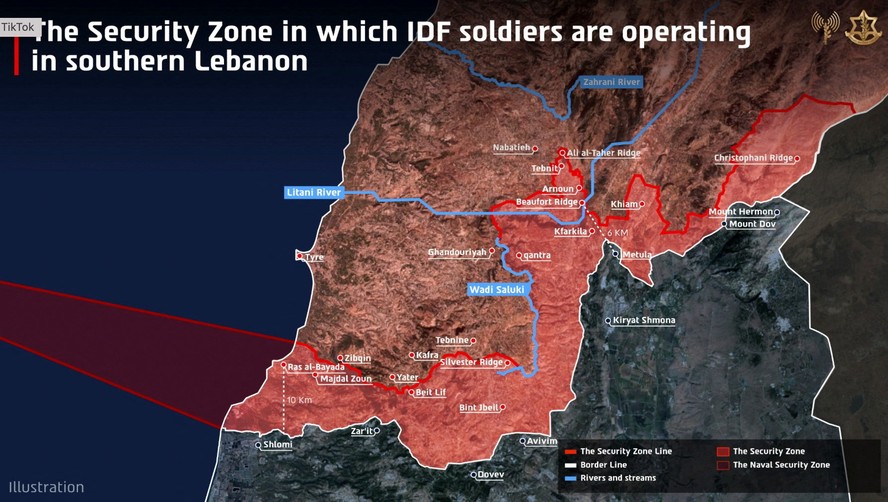 Israel divulga novo mapa de ocupação no Líbano e negocia com EUA ...