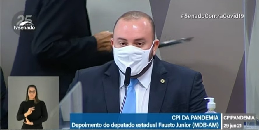 CPI da Covid ouve deputado estadual do Amazonas Fausto Junior | Política | Valor Econômico