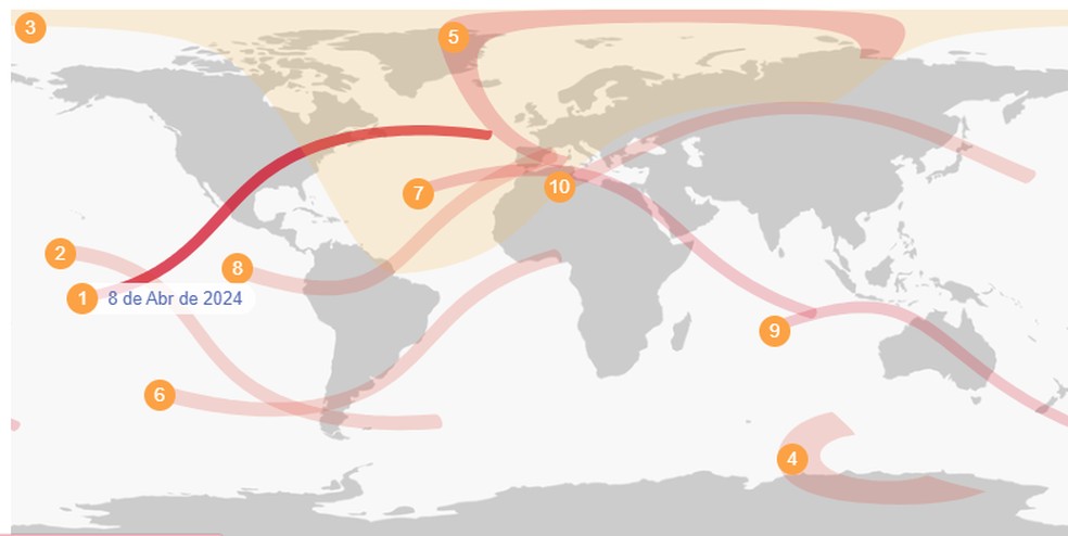 Eclipse solar total não será visível no Brasil. Saiba quando será o ...
