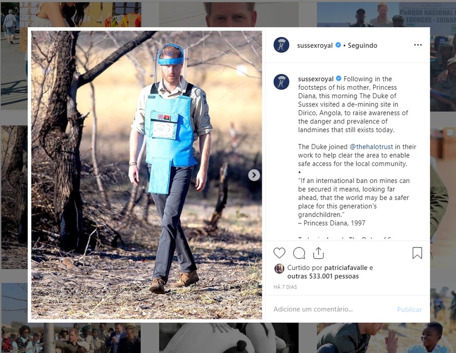 FT: Com 9 milhões de seguidores no Instagram, príncipe Harry vai à luta ...