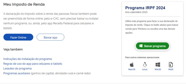 Como baixar o programa do Imposto de Renda 2024 | Imposto de Renda 2024 ...