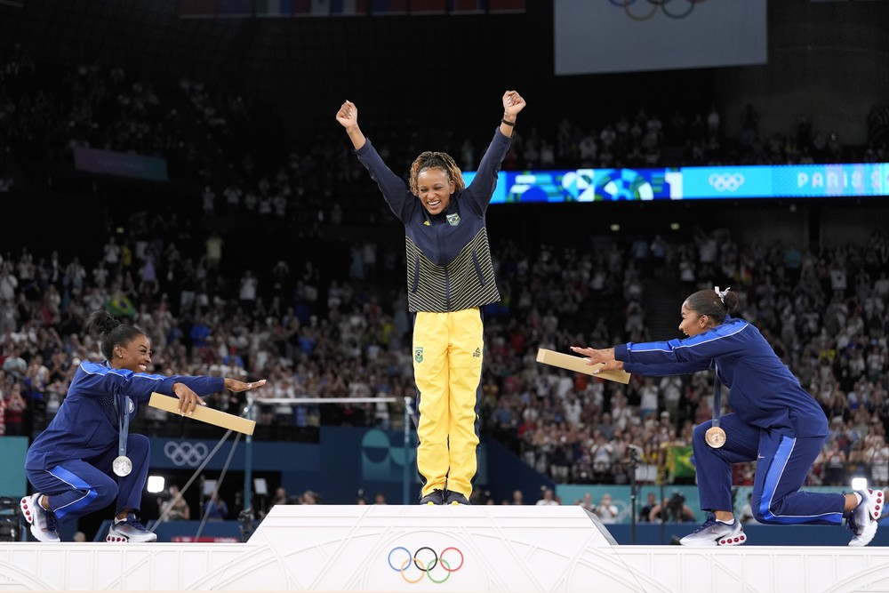 Americana perde bronze no pódio em que Rebeca foi ouro na Olimpíada de Paris | Olimpíada 2024 ...