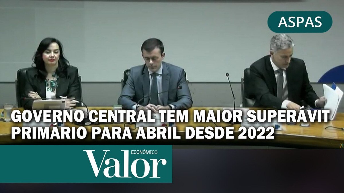 Governo central tem superávit primário de R$ 17,8 bi em abril, o maior ...